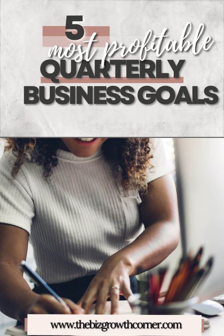 The Most Profitable Quarterly Business Goals - The Biz Growth Corner